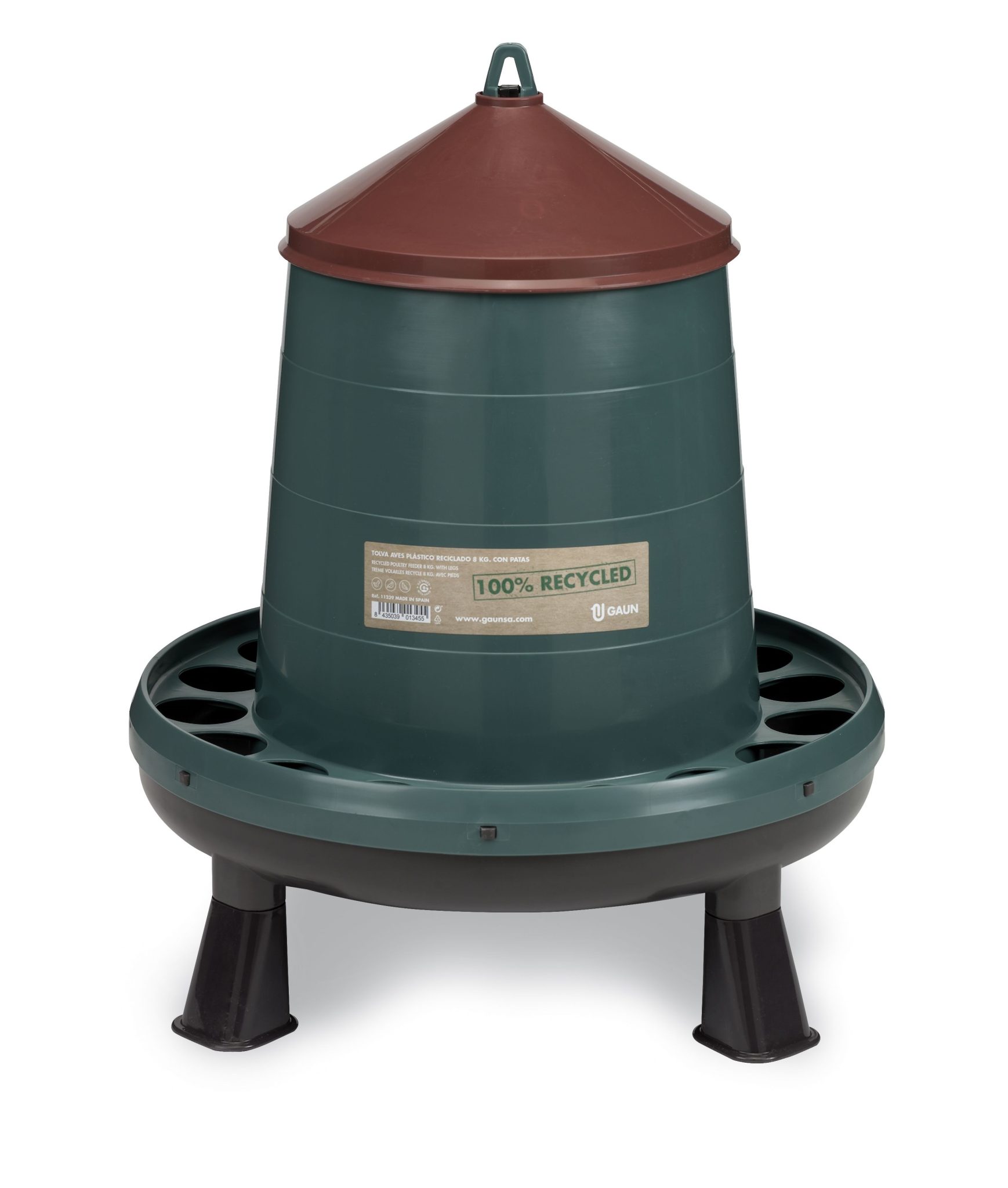 Foderautomat Återvunnen Plast 8kg – Foga Försäljning